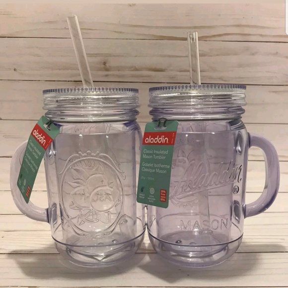Aladdin | Accessories | Aladdin 2oz Mason Jar Travel Cup Wstraw 2 ...